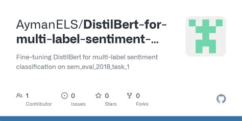 Github Aymanelsdistilbert For Multi Label Sentiment Classification Fine Tuning Distilbert