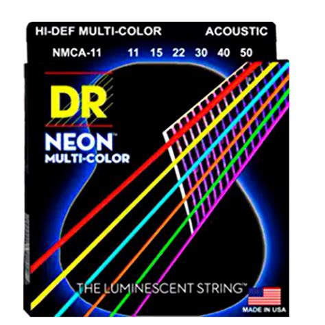 DRS NMCA 11 DR STRINGS CUERDAS HI DEF NEON MULTI COLOR COATED