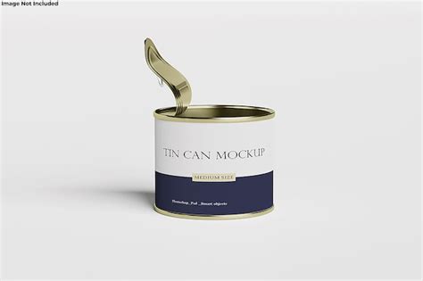 Premium Psd Tin Can Mockup