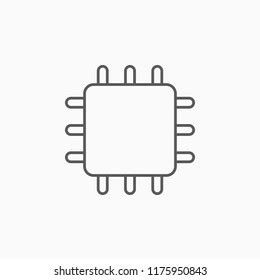 Central Processing Unit Icon Cpu Vector Stock Vector Royalty Free 1175950843 Shutterstock