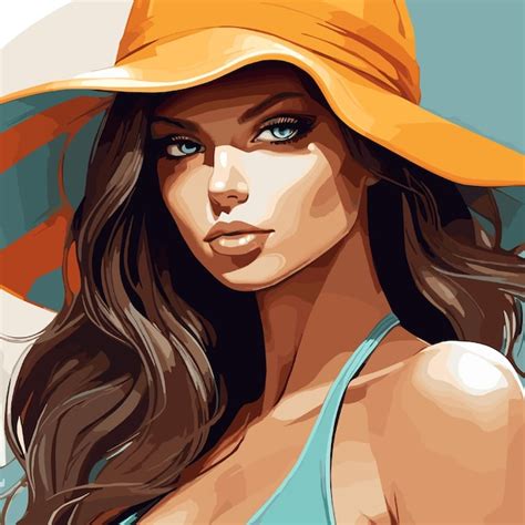 Premium Psd A Young Beautiful Woman Posing As A Bikini Model