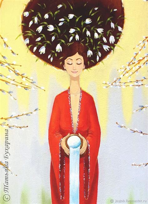 Картина маслом Образ Весны в интернет магазине Ярмарка Мастеров по цене 12000 ₽ F9dgjru
