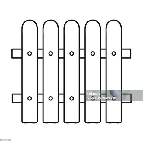 흰색 배경에 고립 된 스타일의 울타리 아이콘입니다 제재소 목재 상징 스톡 벡터 일러스트입니다 로고에 대한 스톡 벡터 아트 및 기타 이미지 Istock