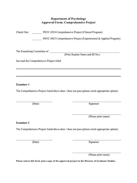 Fillable Online Comprehensive Project Approval Fax Email Print PdfFiller