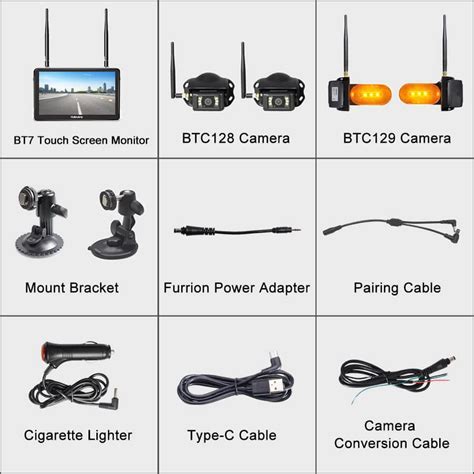 BT7 Touch Ultimate 1080P Wireless Backup Camera System With 4 Cameras Touch Screen