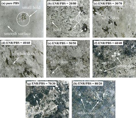 Digital Microscope Micrographs Of Enrpbs Simple Blends With Various