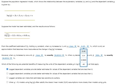 Solved Suppose The Population Regression Model Which Shows