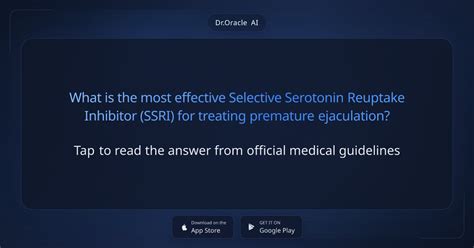 What Is The Most Effective Selective Serotonin Reuptake Inhibitor Ssri