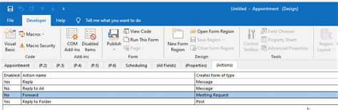 Disable Reply To All Or Forward In An Email Or Meeting Invite