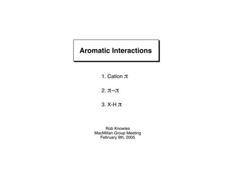 Aromatic Interactions