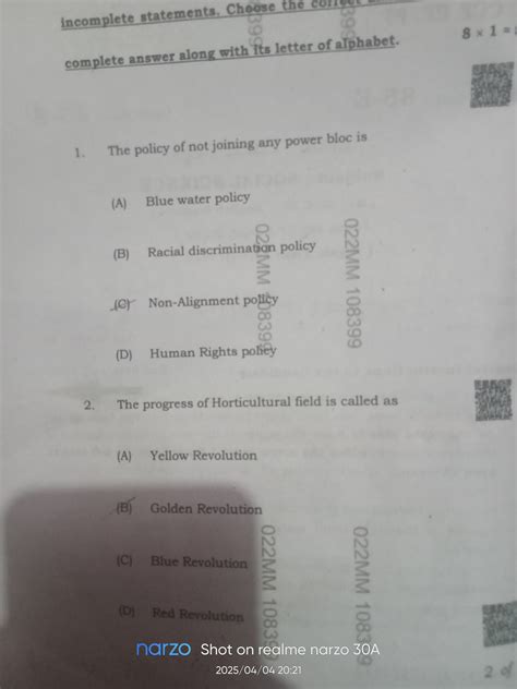 Incomplete Statements Choose The Correvecomplete Answer Along With Its