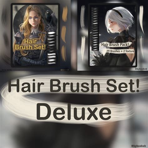 Deluxe Hair Brush Set For Procreate Etsy
