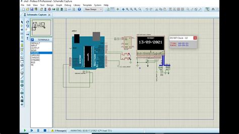 Arduino Ds1307rtc And Ssd1306 Oled Display In Proteus Youtube