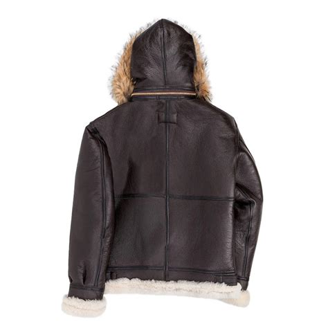 Cockpit Usa B 3 Hooded Sheepskin Bomber Jacket Usa Made