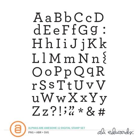 Ali Edwards Design Inc Alphas Are Awesome Digitals