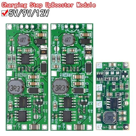 Dc 5v 9v 12v Charging Step Up Booster Module For 18650 Lithium Battery Ups Voltage Converter