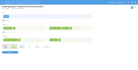 Cant Filter Dashboard With Double Aggregation Metabase Discussion