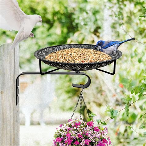 Cqairiou Wall Mounted Bird Feeder Tray For Fence118 Stainless Steel