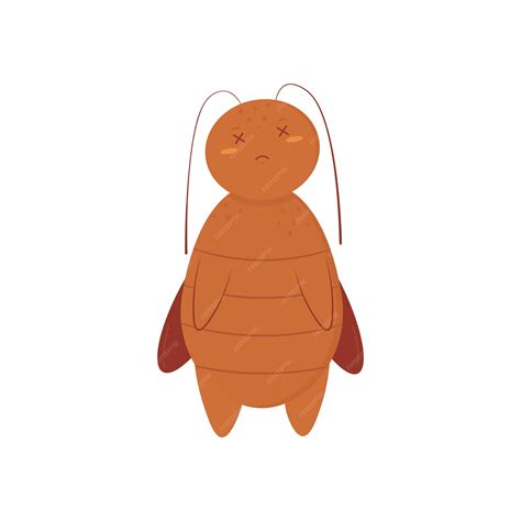 Premium Vector Cartoon Dead Cockroach