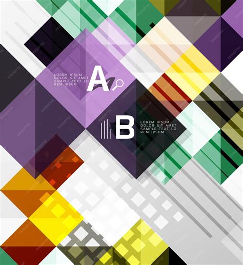 Premium Vector Vector Square Elements On Gray Abstract Background With Infographics Vector
