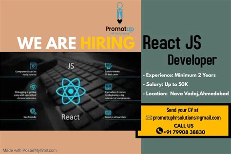 promotup hr solutions on linkedin immediatehiring reactjsdeveloper