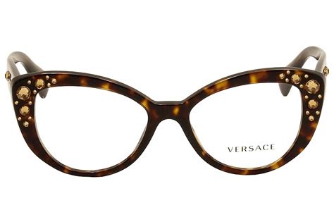 Versace Womens Eyeglasses Ve 3221b 3221 B Full Rim Cat Eye Optical Frame