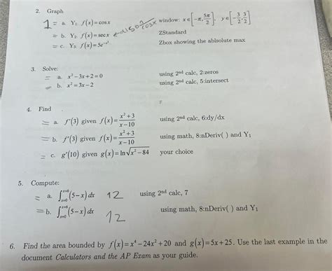 Solved Solve These Using A TI Calculator Explain What U Chegg Com