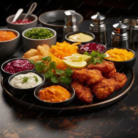 Premium Photo Vegetable Pakora Assorted Vegetable Fritters Served