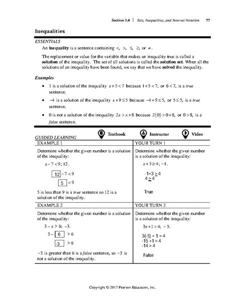 Introduction To Inequalities And Interval Notation