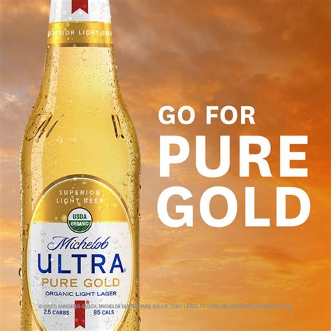 Michelob Ultra Pure Gold Organic Light Lager Beer Bottles Same Day