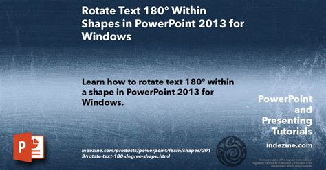 Rotate Text 180° Within Shapes In Powerpoint 2013 For Windows