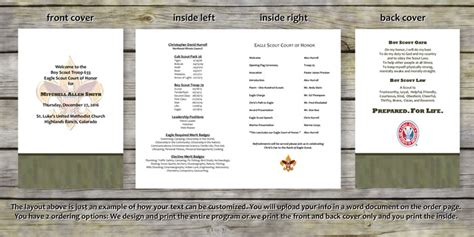 Eagle Ceremony Program Template The Eagle Ceremony In Ms Word