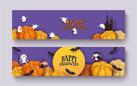 해피 할로윈 3d 디자인입니다 호박 마녀 성 뱀파이어 박쥐 미라 구울 3차원 형태에 대한 스톡 벡터 아트 및 기타 이미지 3