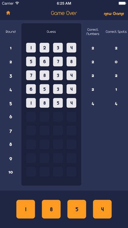4 Digits Number Guessing Game By Jacob Klapper