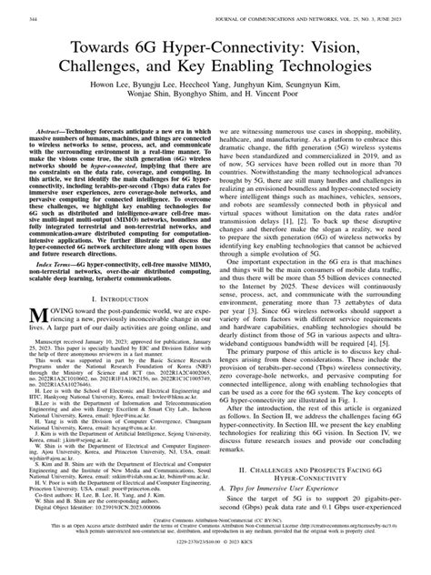 Towards 6g Hyper Connectivity Vision Challenges And Key Enabling Technologies Pdf