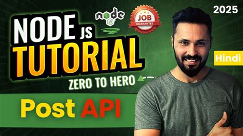 Node Js Tutorial In Hindi 49 Make Post Method Rest Api With Nodejs