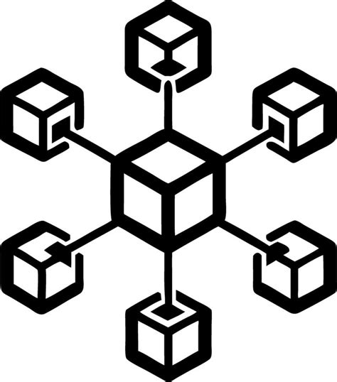 Blockchain Network Illustration Symbolizing Decentralized Digital