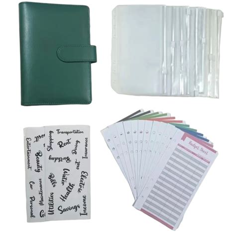 Блокнот А6 байндер C конвертами для накопления денег зелёного цвета фото отзывы