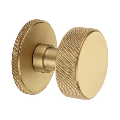 Connaught Knurled Door Knob Spira Brass