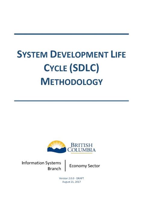 System Development Life Cycle Pdf 181379 System Development Life Cycle Sdlc Methodology