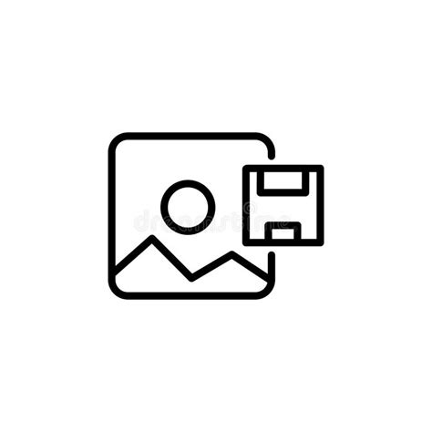 Save As Image Icon Design Line Style Perfect For Application Web