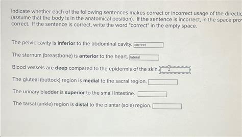 Solved Indicate Whether Each Of The Following Sentences