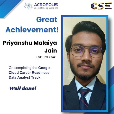 Computer Science And Engineering On Linkedin Congratulations Priyanshu Malaiya Jain On