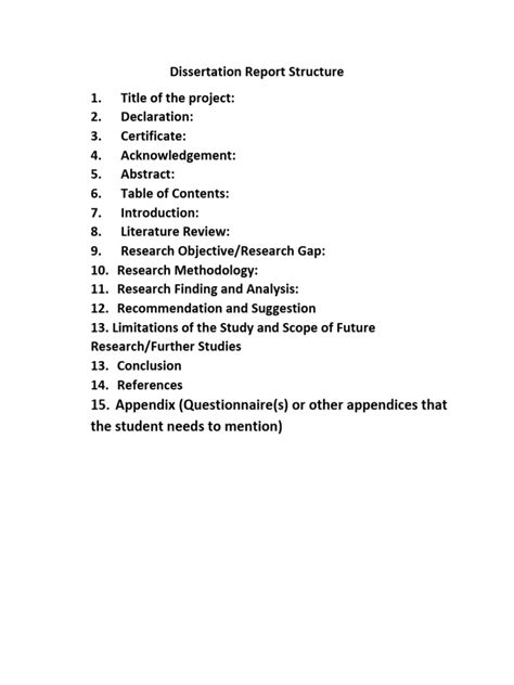 Dissertation Structure Pdf