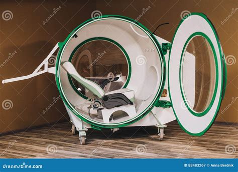 Exterior Of Individual Hyperbaric Recompression Chamber Stock Image