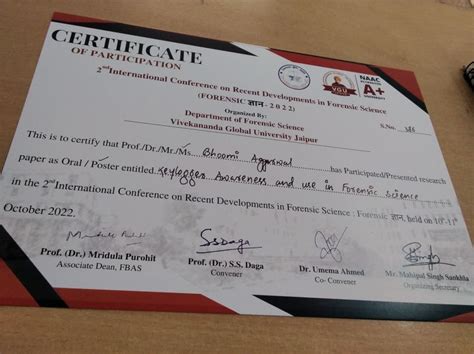 Bhoomi Aggarwal On Linkedin Forensic Gyan 2022 2nd International