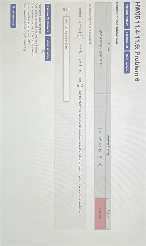 Solved HW05 11 4 11 6 Problem 6Results For This Chegg Com