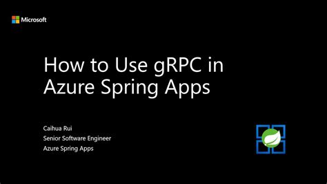 How To Use Grpc In Spring Apps Springboot Grpc Azure Youtube