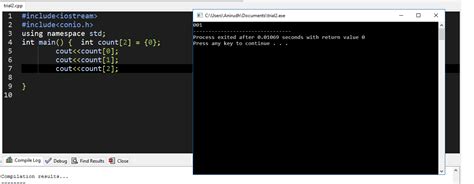 C Empty Initialization Of Array Varied Output Stack Overflow