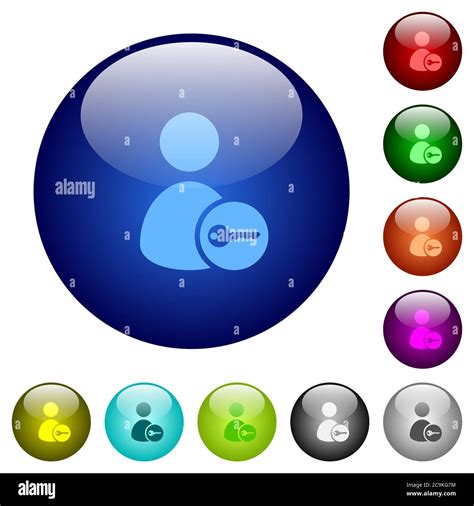 Secure User Account Icons On Round Color Glass Buttons Stock Vector Image And Art Alamy